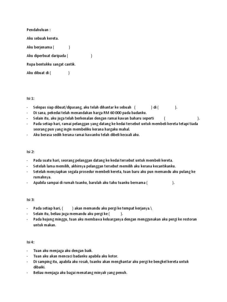 Aku Sebuah Kereta Pdf