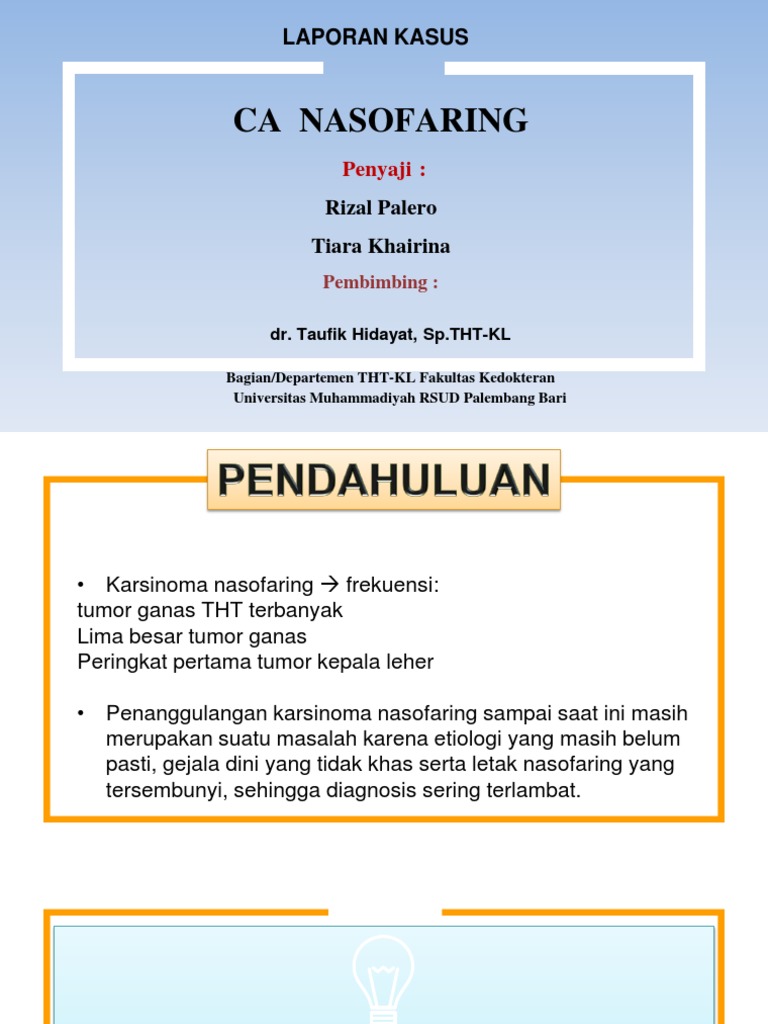 Case CA Nasofaring (Rizal Palero & Tiara Khairina) | PDF
