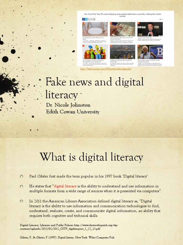 Understanding Digital Literacy & Fake News | PDF | Public Opinion | Truth