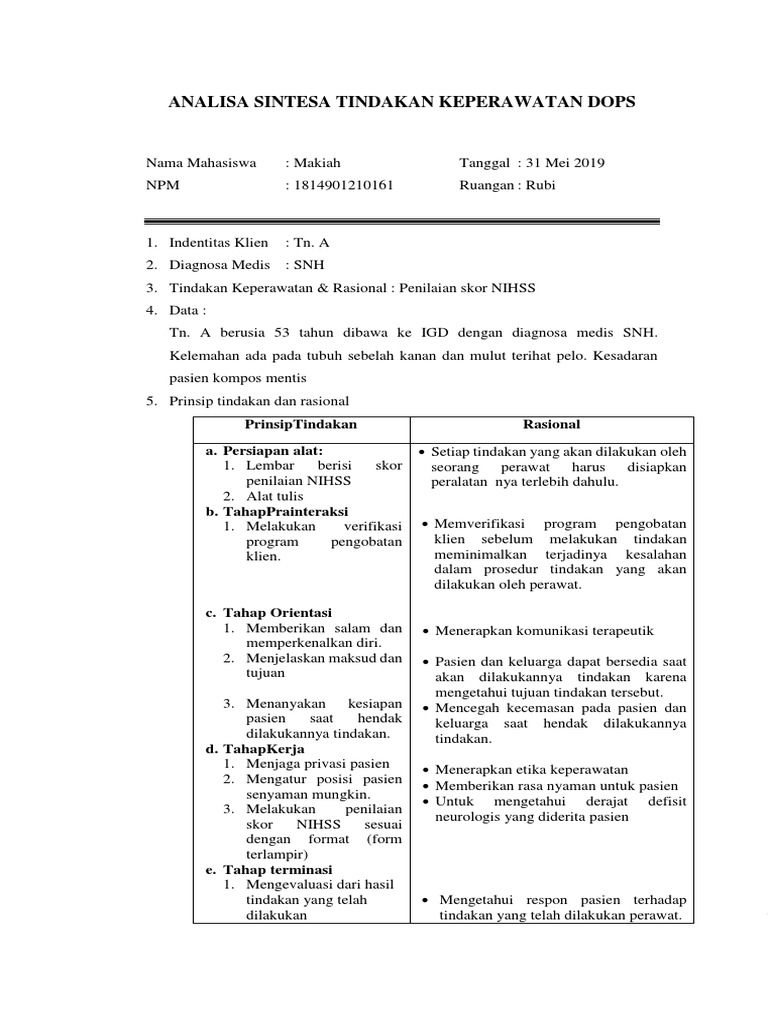 DOPS Penilaian NIHSS | PDF