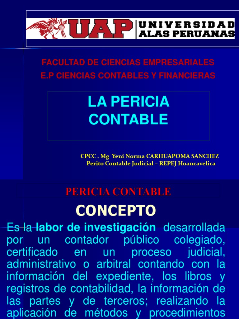 Análisis de la pericia contable como instrumento de prueba científico y ...