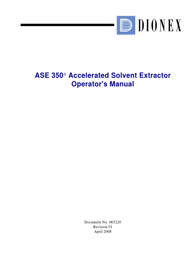 Manual de Operador ASE350 PDF | PDF | Menu (Computing) | Valve