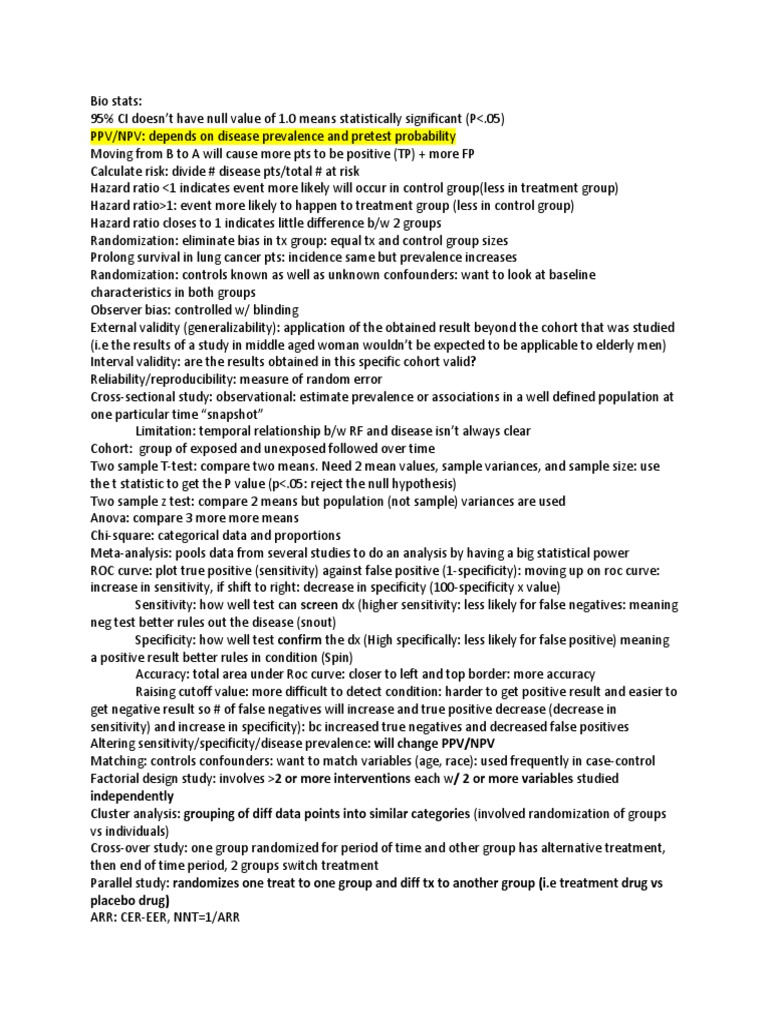 Biostats and Epi-Uworld | PDF | Sensitivity And Specificity | Correlation And Dependence