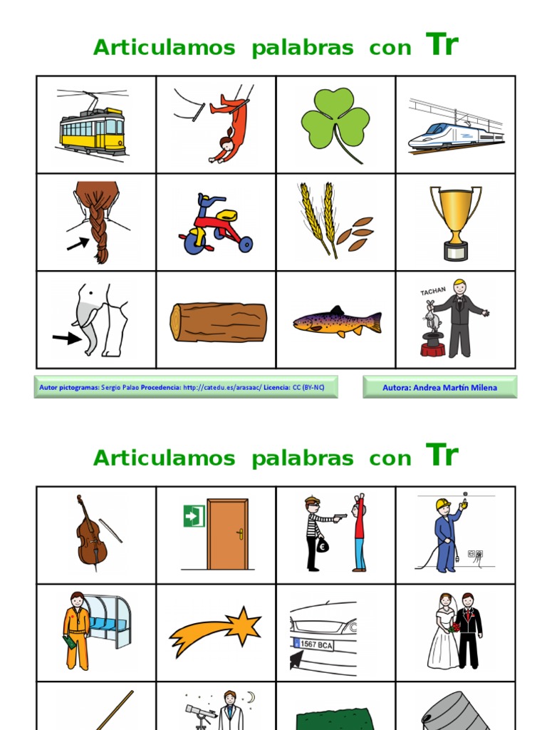 Articulamos Palabras Con TR | PDF