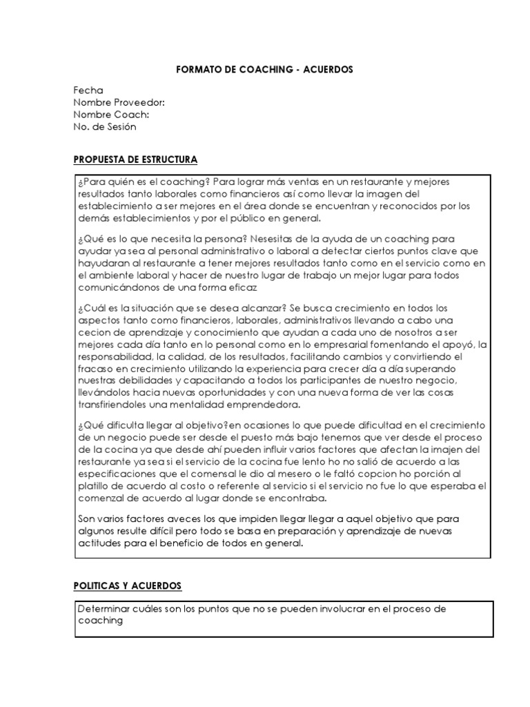 Ejemplo Formato Coaching Unid | PDF | Conceptos psicologicos | Sicología