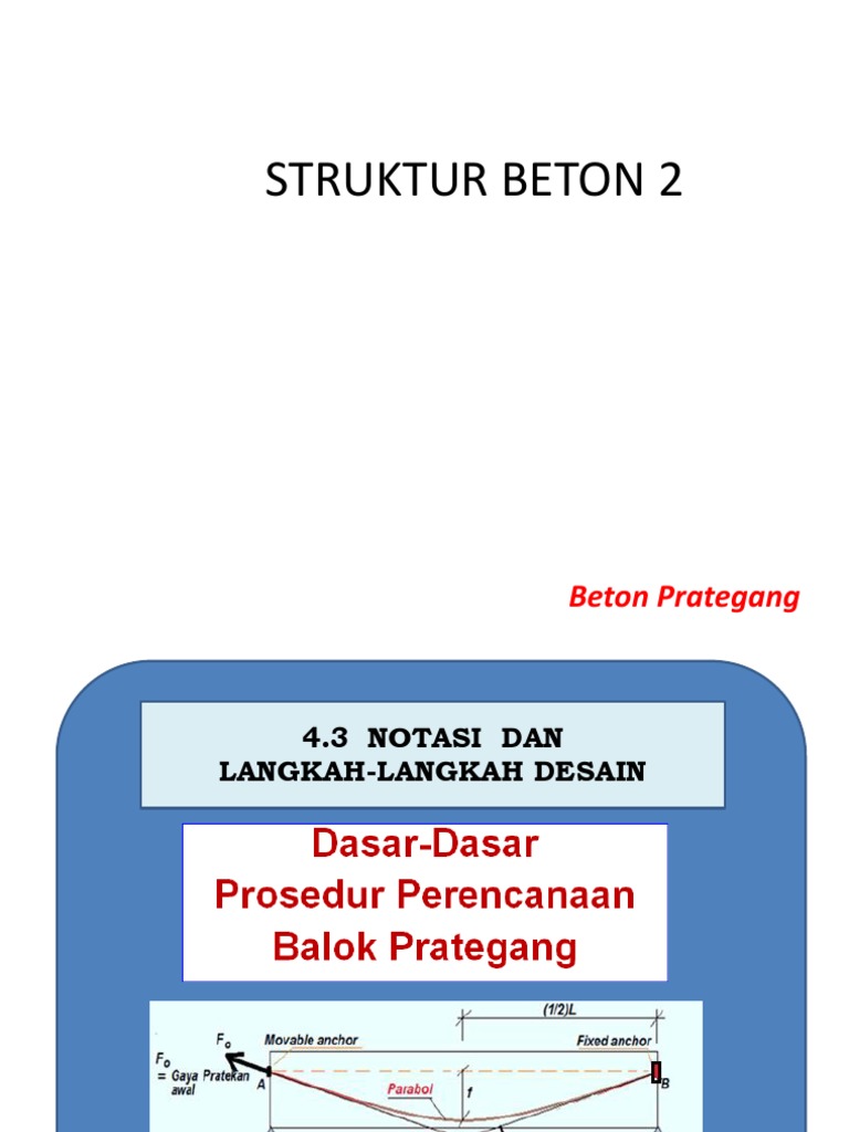 Langkah - Langkah Desain Balok Pratekan | PDF