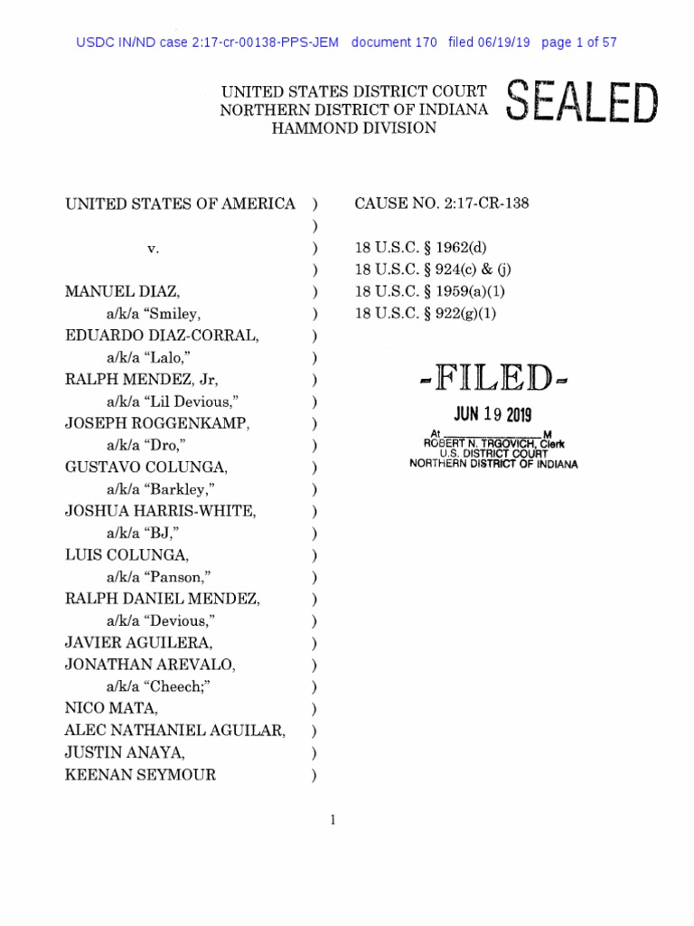 Latin Dragons Indictment | PDF | Written Communication | Communication ...