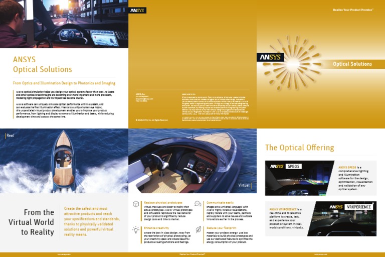 ANSYS - OPTICAL SOLUTIONS Brochure (V4) | PDF | Prototype | Simulation