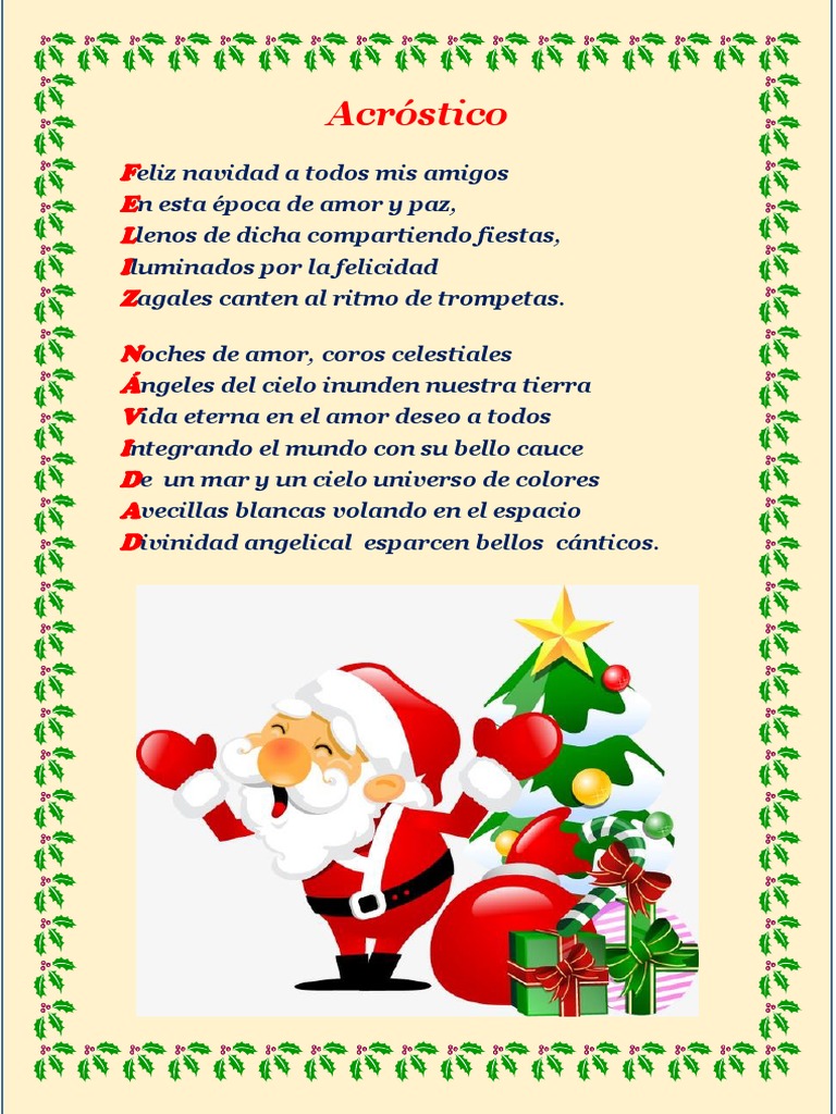 Acróstico NAVIDEÑO | PDF