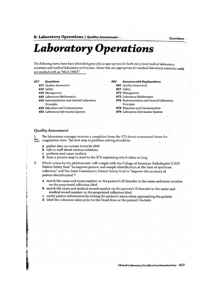 BOC Laboratory Operations | PDF