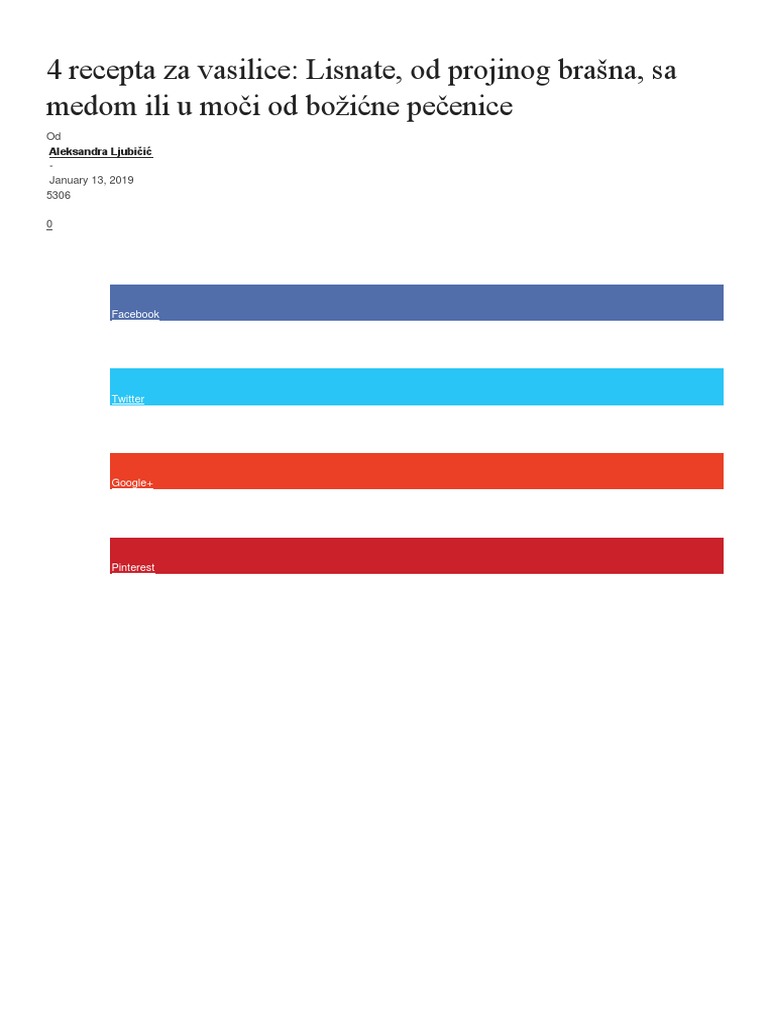 4 Recepta Za Vasilice | PDF