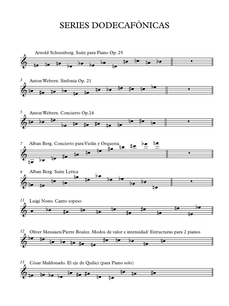 Series Dodecafónicas | PDF
