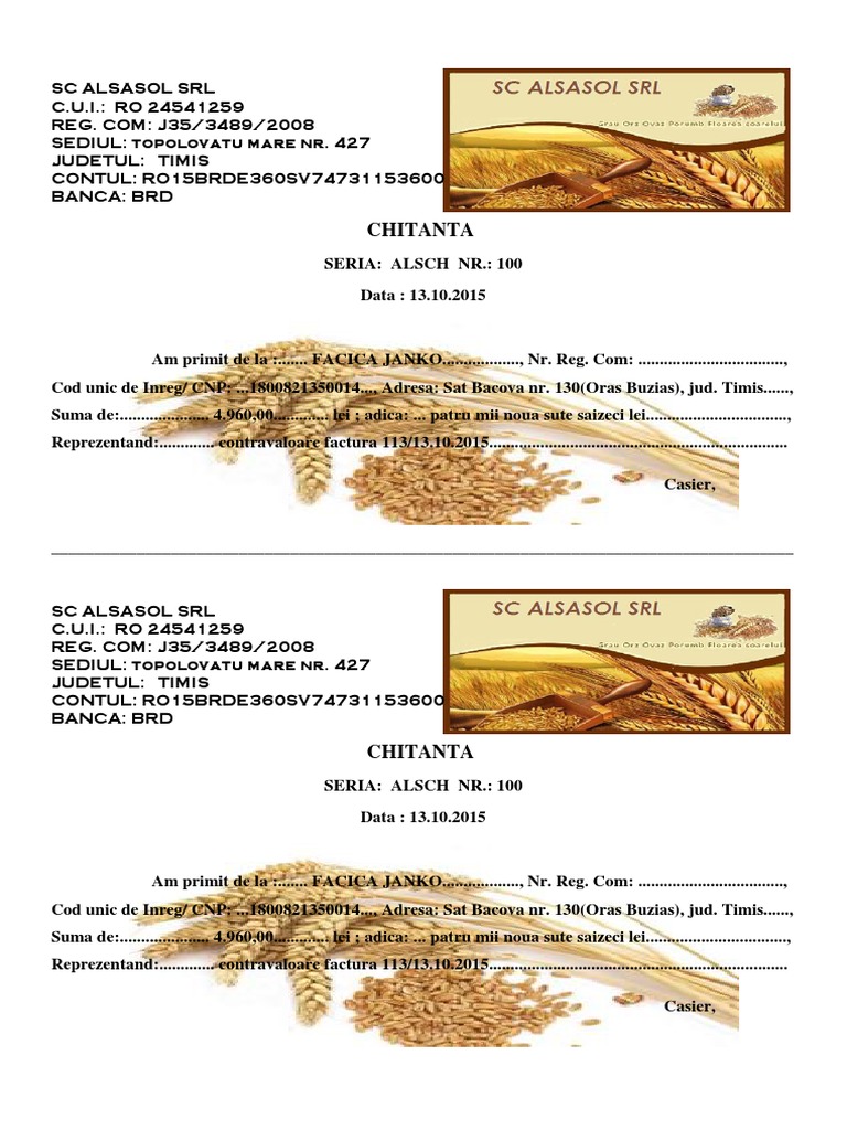 Chitanta | PDF | Cooking, Food & Wine