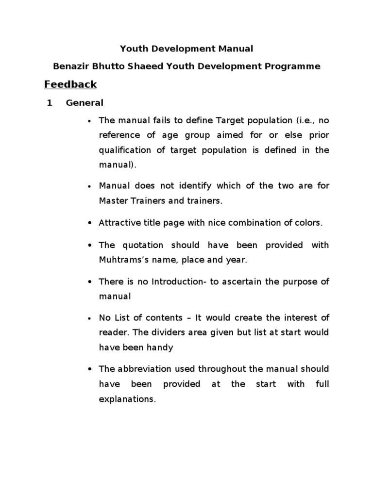 Youth Development Manual Part I | PDF | Interview | Cognition