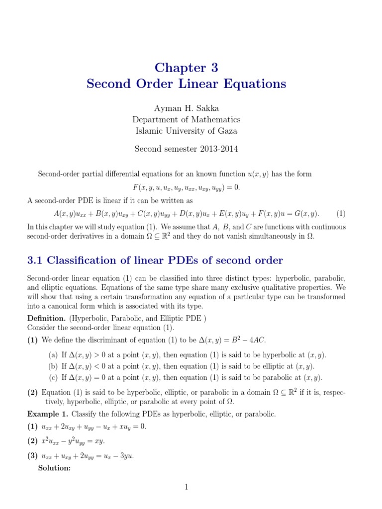 Ch3 S | PDF | Partial Differential Equation | Differential Equations