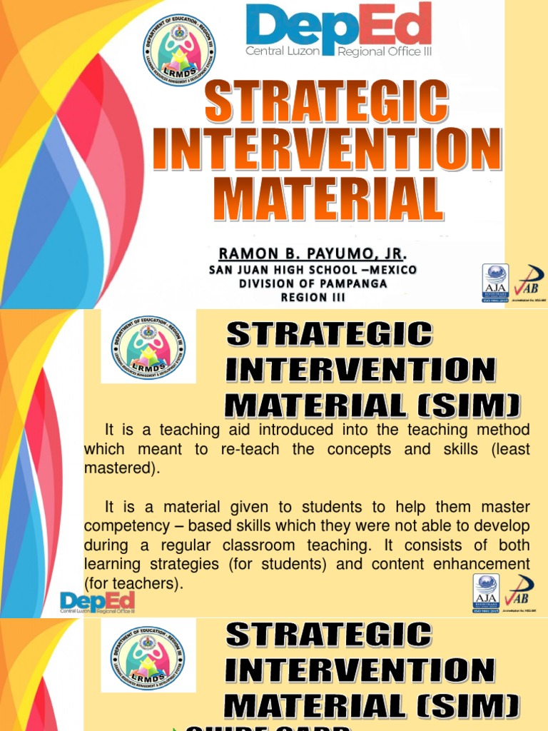Strategic Intervention Material | PDF | Teaching Method | Learning