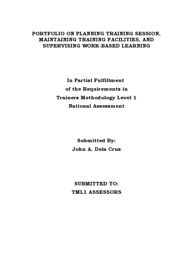 TM1 Portfolio Cover Page and Dividers | PDF