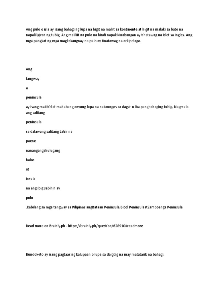 Ang Pulo o Isla | PDF