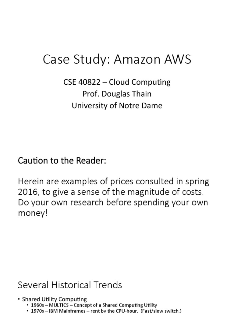 Amazon AWS Case Study | PDF | Computer Architecture | Computing