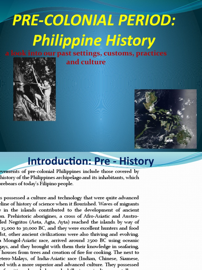 Pre-Colonial Period: Philippine History: A Look Into Our Past Settings ...