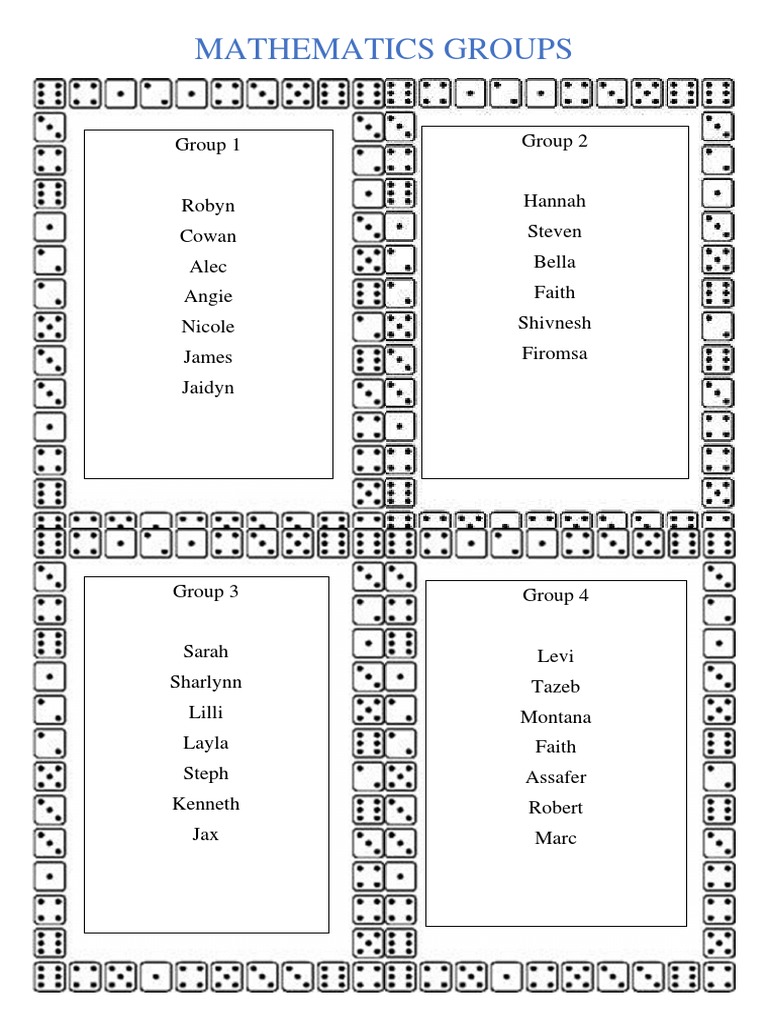 Mathematics Groups | PDF