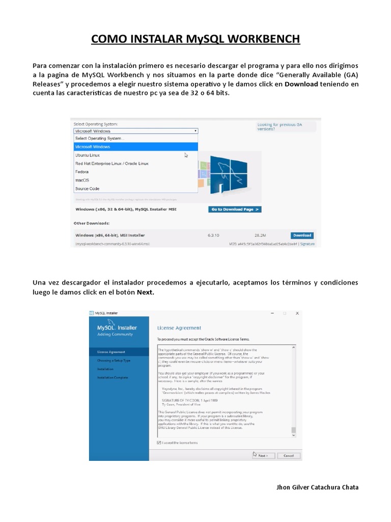 Como Instalar Mysql Workbench | PDF | Programa de computadora ...