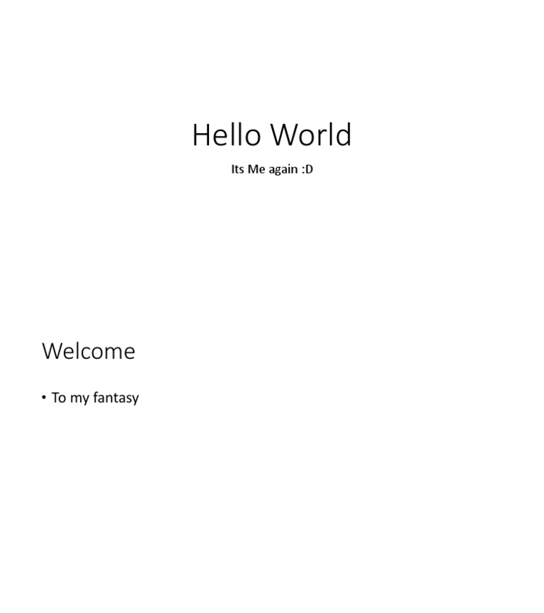 Hello World | PDF