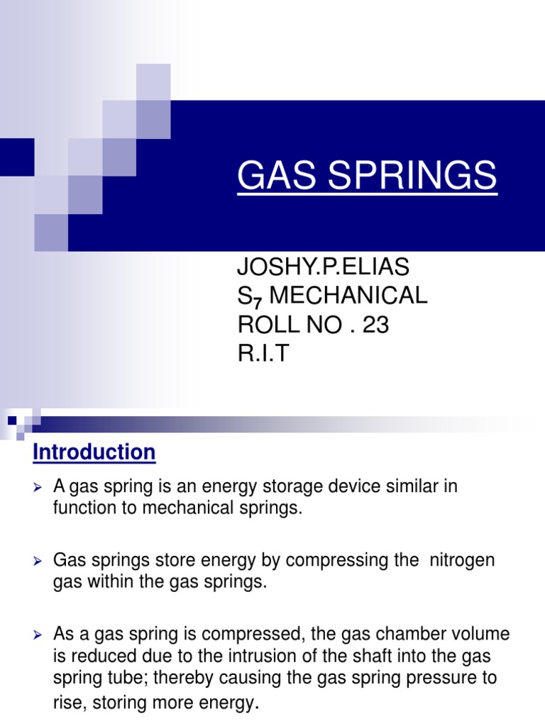 Gas Springs1 | PDF | Gases | Piston