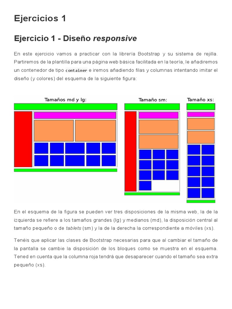 Ejercicios Prácticos de Bootstrap | PDF | Bootstrap (marco frontal ...