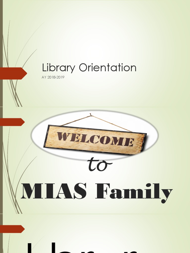 Library Orientation Pdf Librarian Libraries
