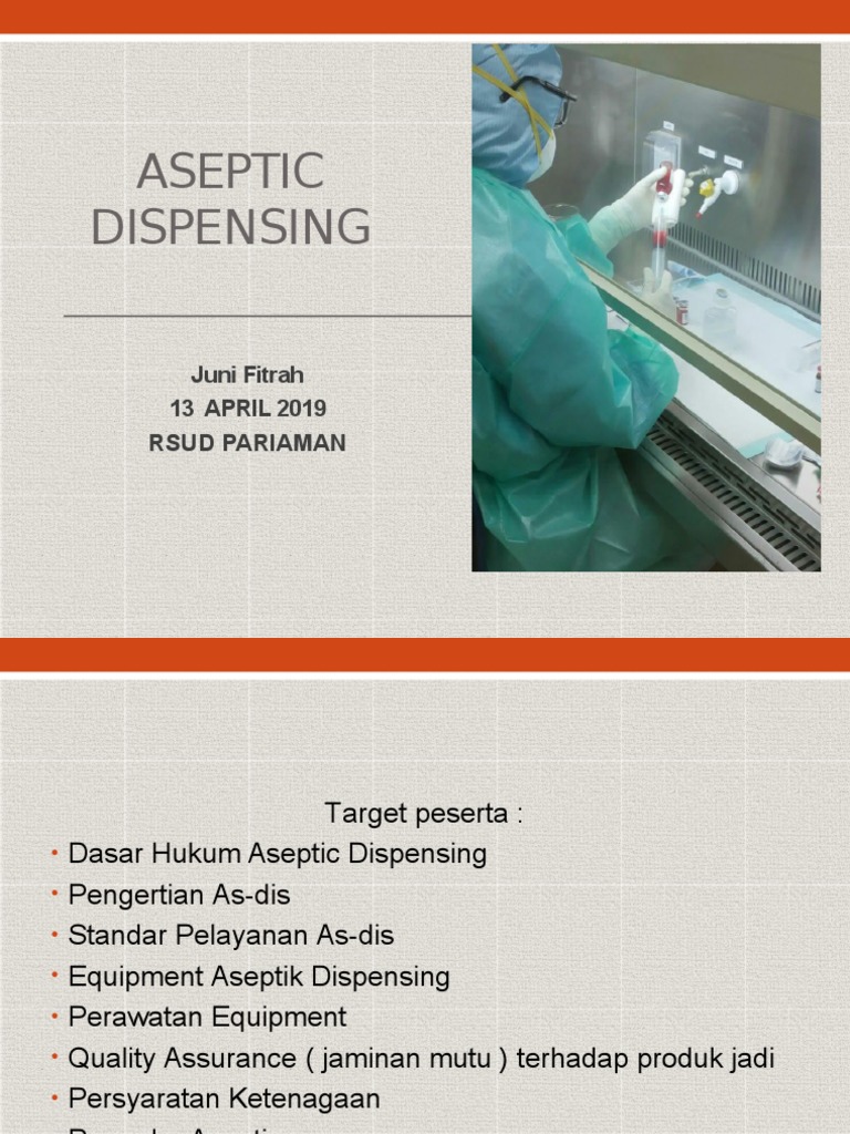 Aseptik Dispensing | PDF
