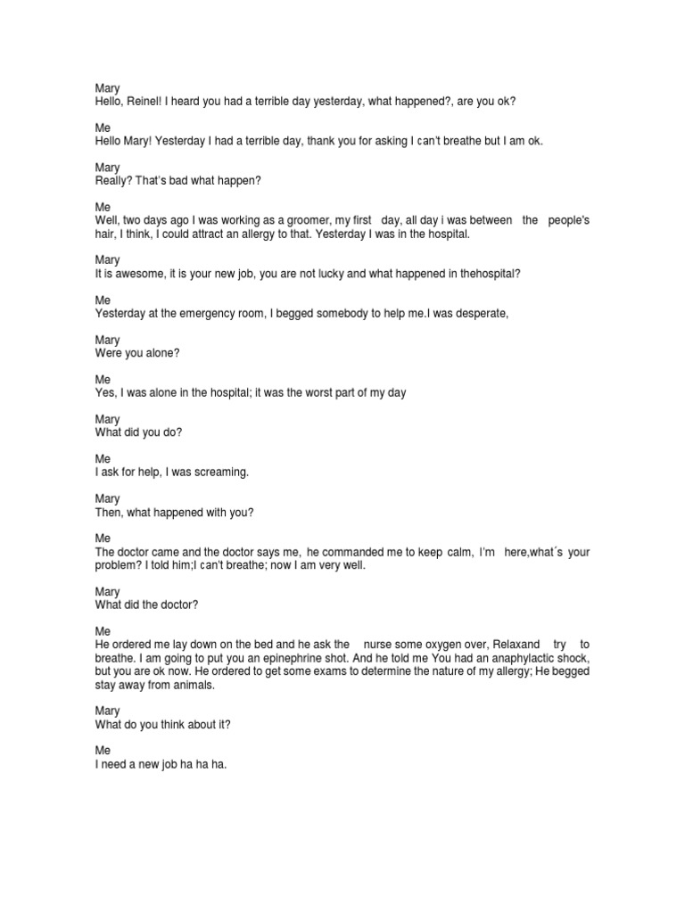 Evidence The Doctor Told Me | PDF