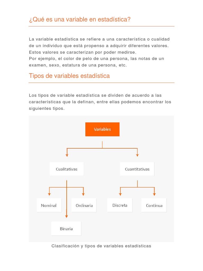 Variable en Estadística | Descargar gratis PDF | Estadísticas ...