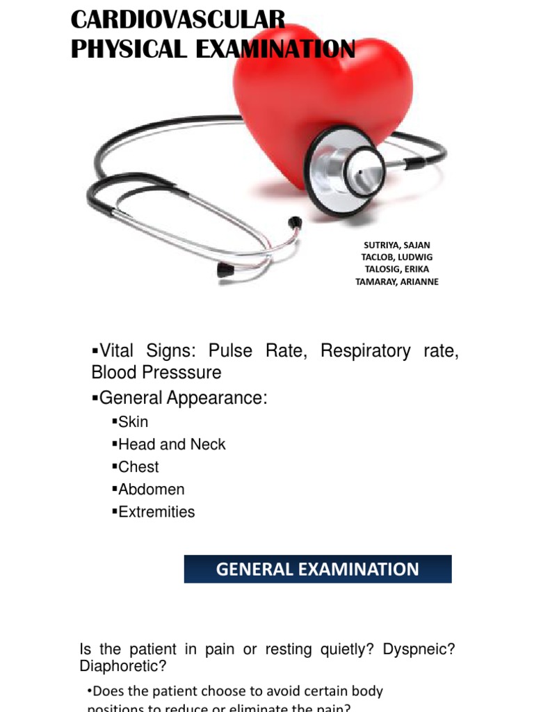 Cardiac Physical Exam | PDF | Diastole | Heart