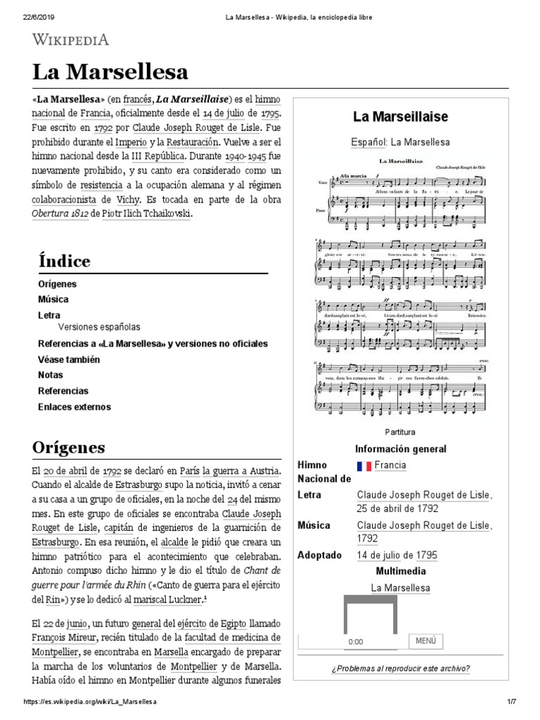La Marsellesa Loads | PDF | La Marsellesa | Canciones de la revolucion ...