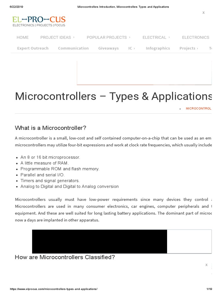 Microcontrollers Introduction, Microcontrollers Types and Applications ...