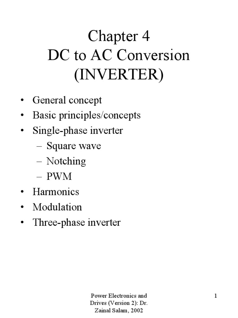 DC To AC Conversion (Inverter) | PDF | Power Inverter | Power Electronics
