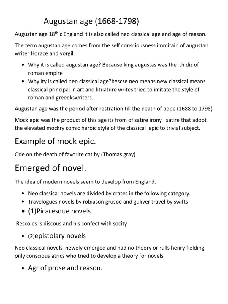 Augustan Age | PDF | History | Classics