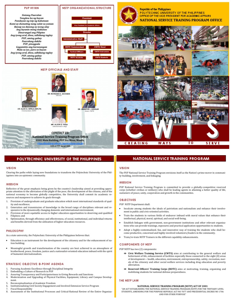 The Organizational Structure and Objectives of the National Service ...