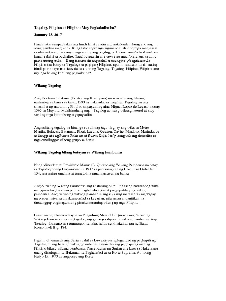 History NG Tagalog-Pilipino-Filipino | PDF