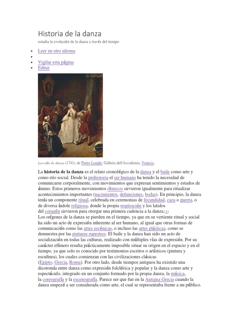 Historia de La Danza | PDF | Ballet | El cascanueces