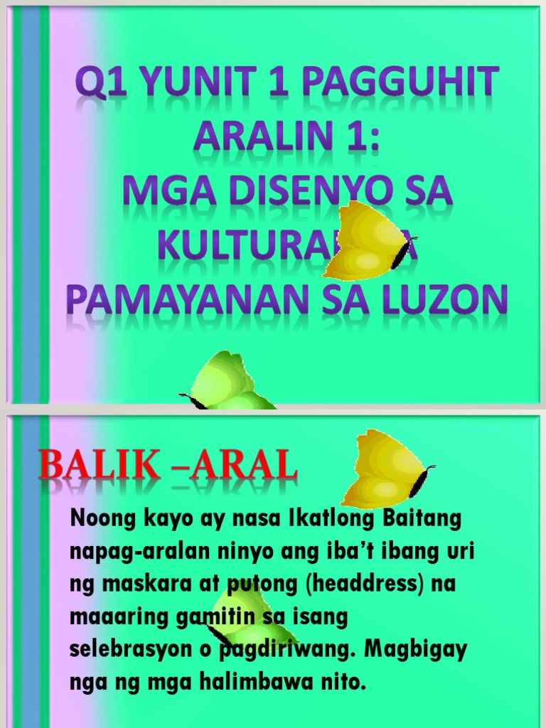 Q1 ARTS Yunit 1 Aralin 1 | PDF