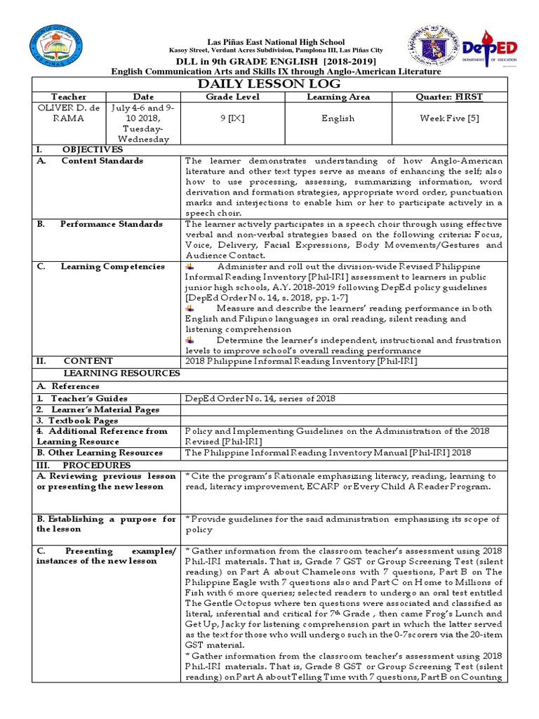 A-Detailed-Lesson-Plan The Seven Ages of Man | PDF | Educational ...
