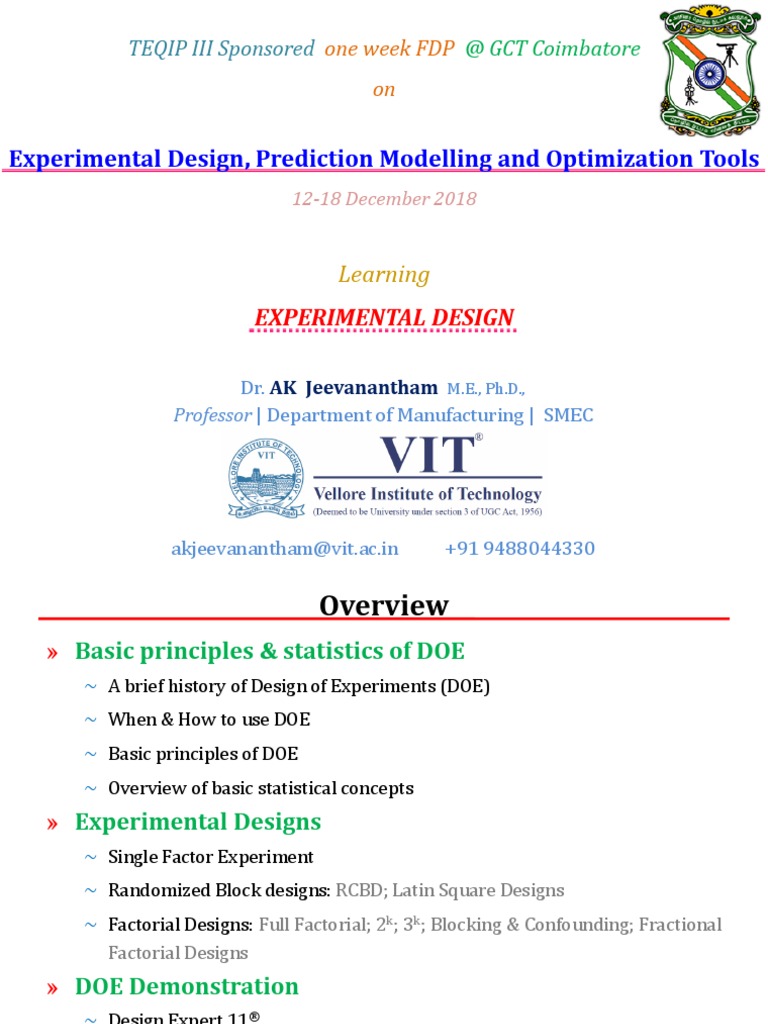 Basics of DOE PDF | PDF | Analysis Of Variance | P Value