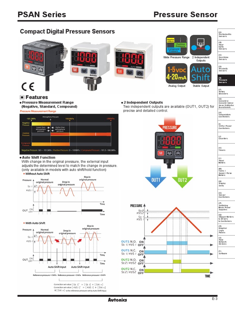 Autonics Pressure Switch | PDF | Pressure | Electrical Connector