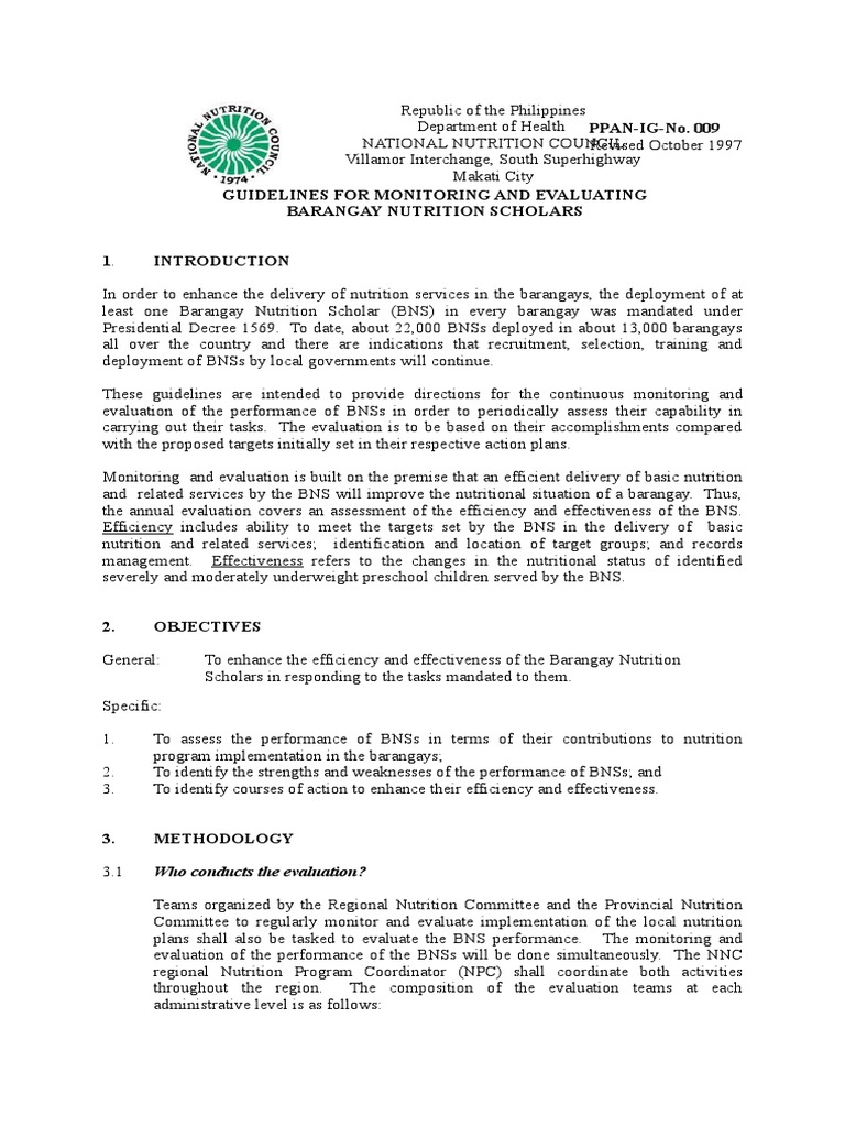 Bns accomplishment report | Evaluation | Business