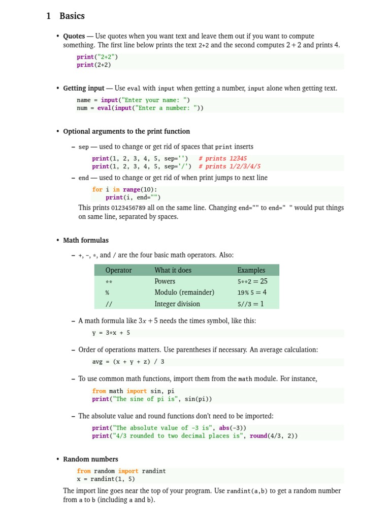 1 Basics: Print Print | PDF | Subroutine | String (Computer Science)
