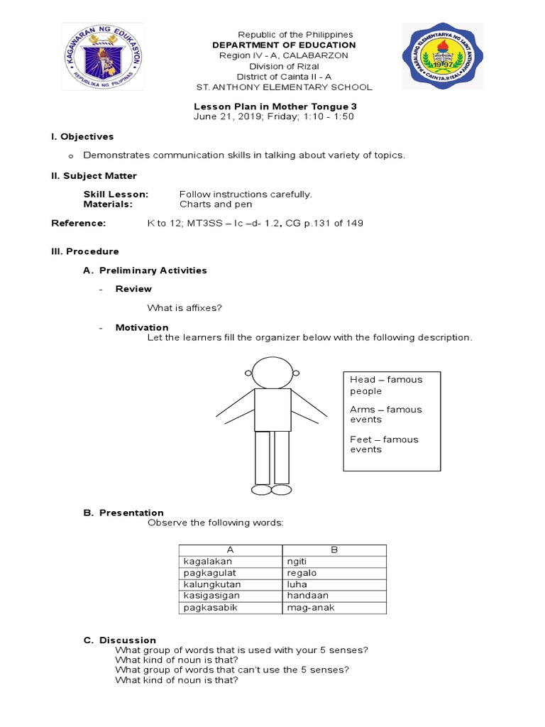 MTB3 | PDF | Lesson Plan | Semiotics