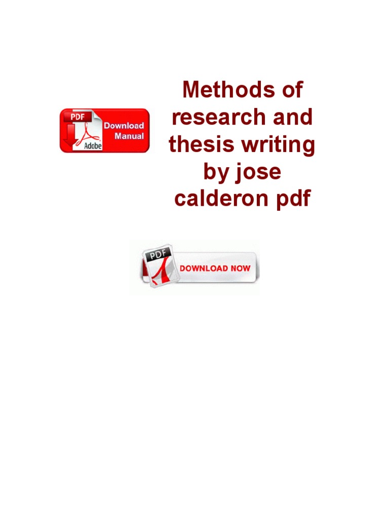 Methods of Research and Thesis Writing | PDF | Career & Growth | Computers