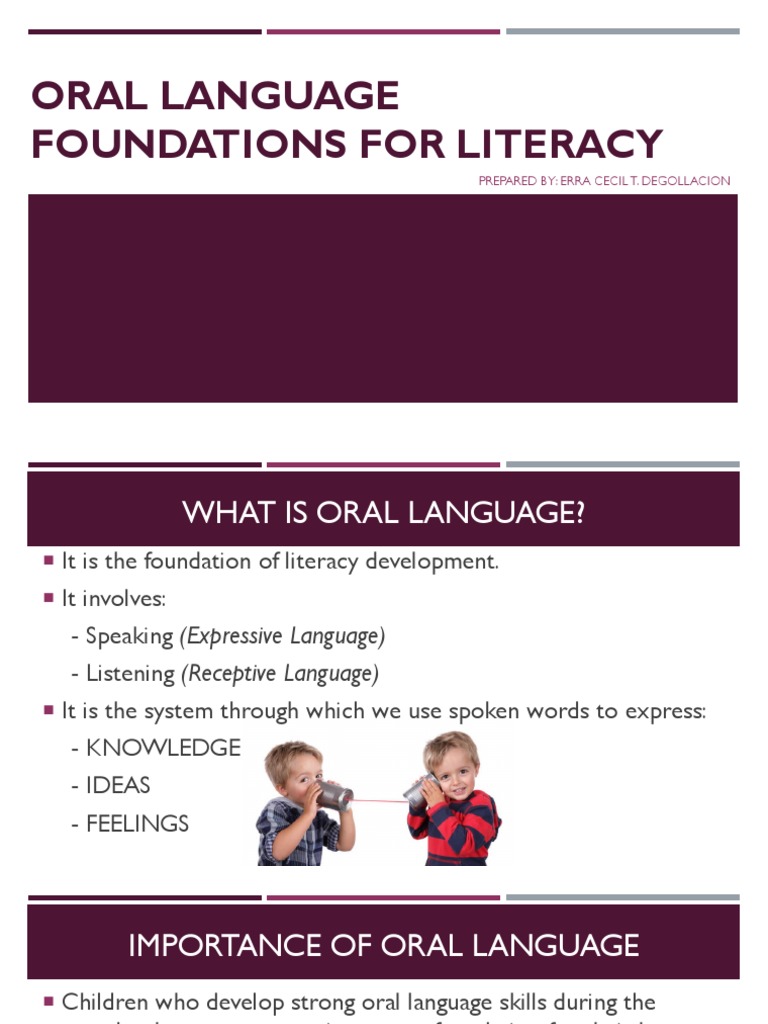 Oral Language: Key to Literacy Success | PDF | Speech | Syllable